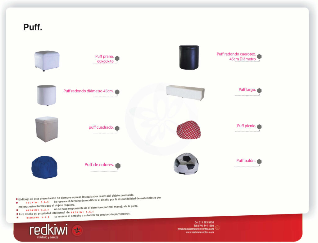Puf varios modelos - RedKiwi