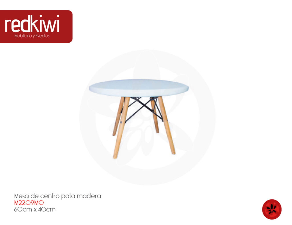 Mesa De Centro Pata Madera - RedKiwi
