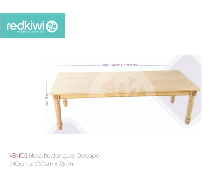 Mesa Rectangular Decapé - RedKiwi